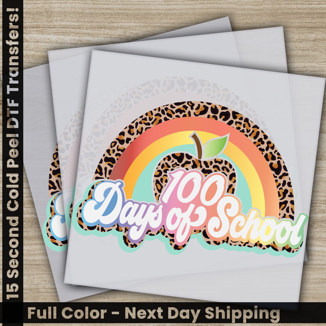 Apple, Rainbow, 100 Days of School Transfers, Ready to Press ...