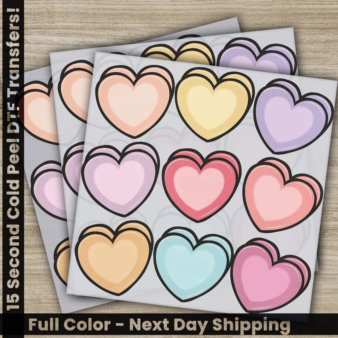 Hearts, Love, Valentine's Day Transfers, Ready to Press, Personalized ...