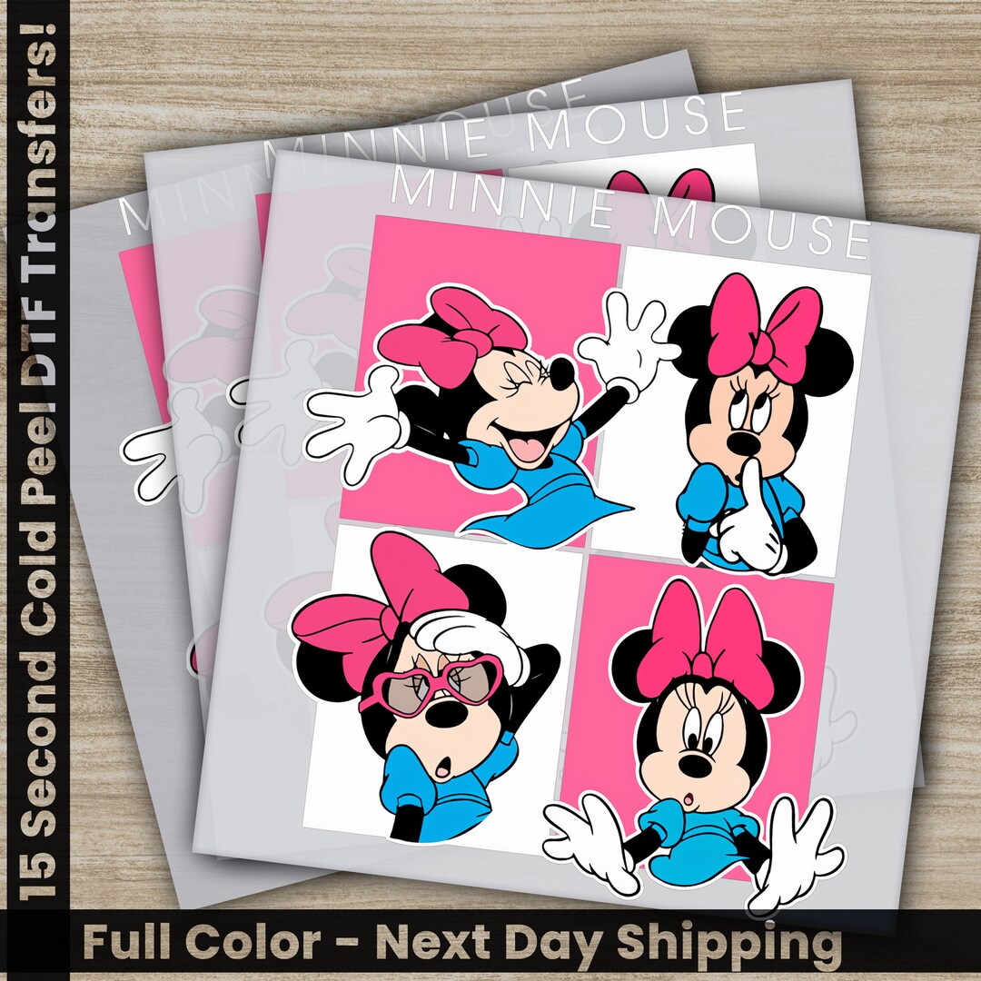 Four Minnie Mouse Scenes, Disney Transfers, Ready to Press ...