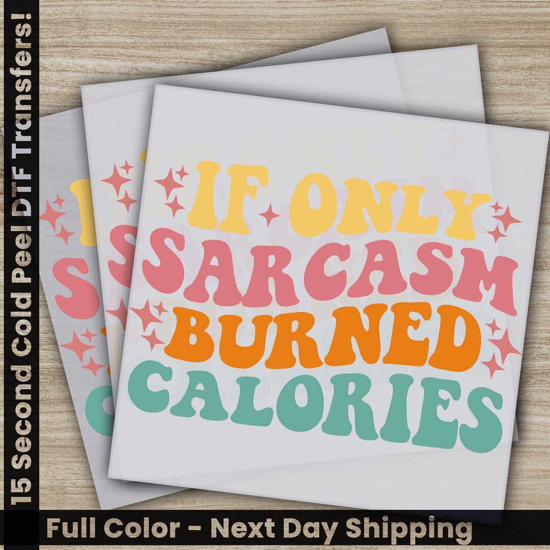 If Only Sarcasm Burned Calories, Sarcastic Transfers, Ready to Press ...