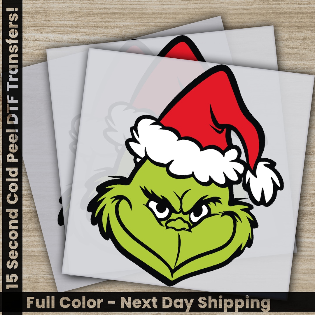 Santa Grinch Hat, Ready to Press, Christmas DTF Transfers, Personalized ...