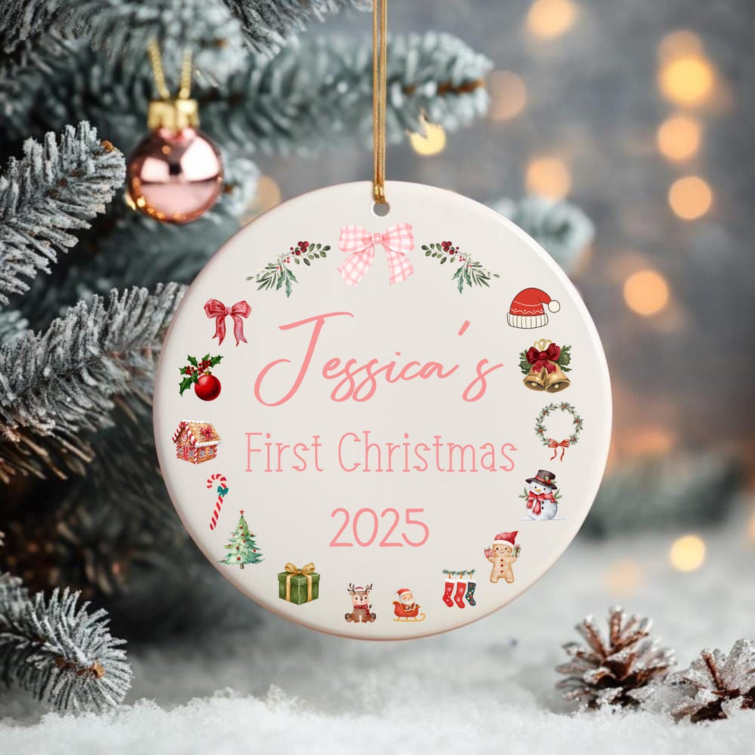 Custom My First Christmas Ornament: Keepsake (multiple Styles), Gift ...
