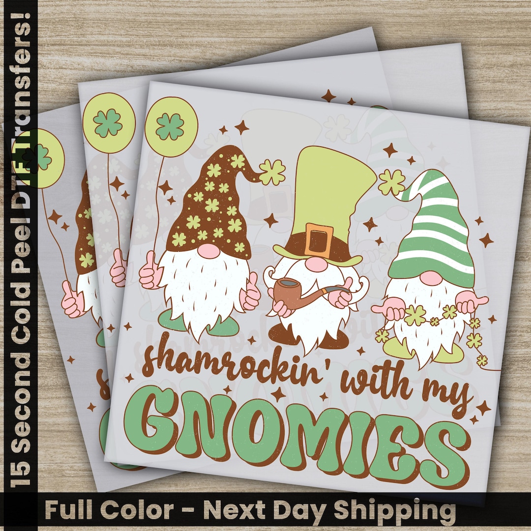 Shamrockin' Gnomies, St. Patrick's Day Transfers, Ready to Press ...