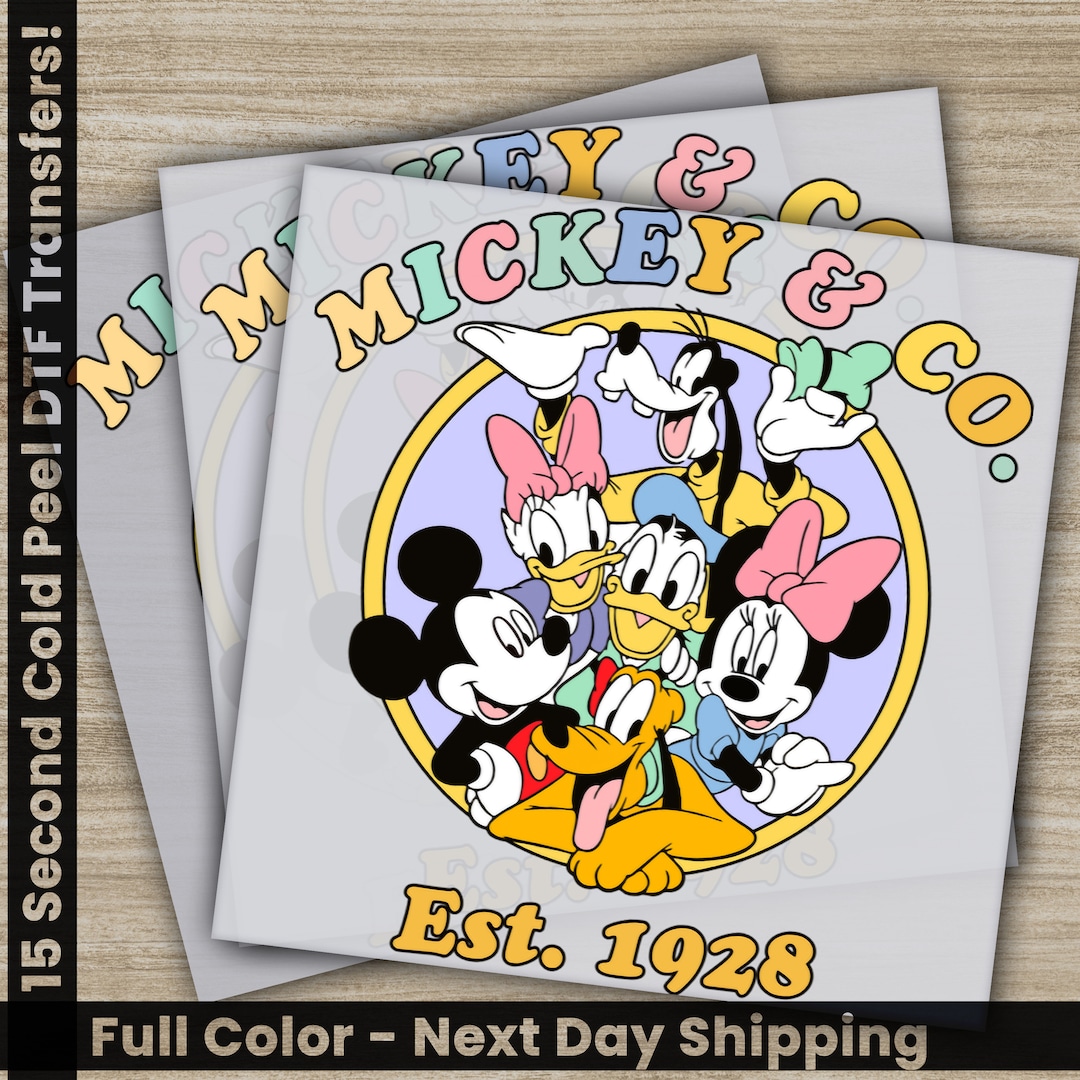 Mickey and Friends, Disney Transfers, Ready to Press, Personalized DTF ...