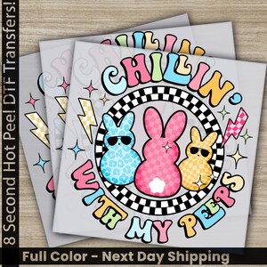 Chillin' With My Peeps DTF Transfer, Happy Easter Carrot, Happy Easter ...