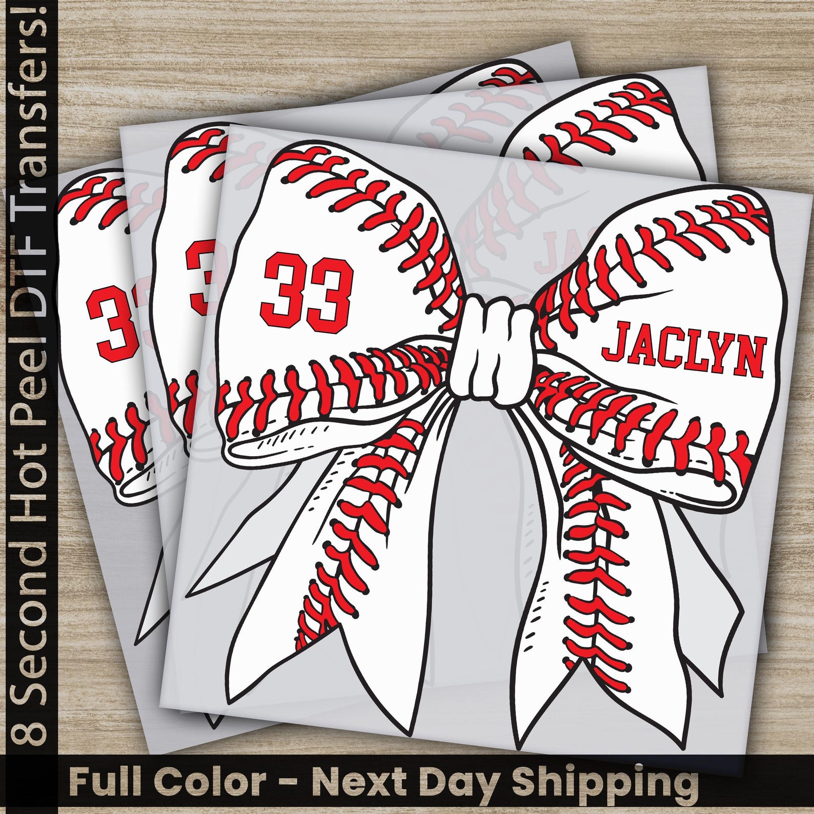 Custom Baseball DTF Transfers, Baseball Bow, Baseball Season, Sport ...
