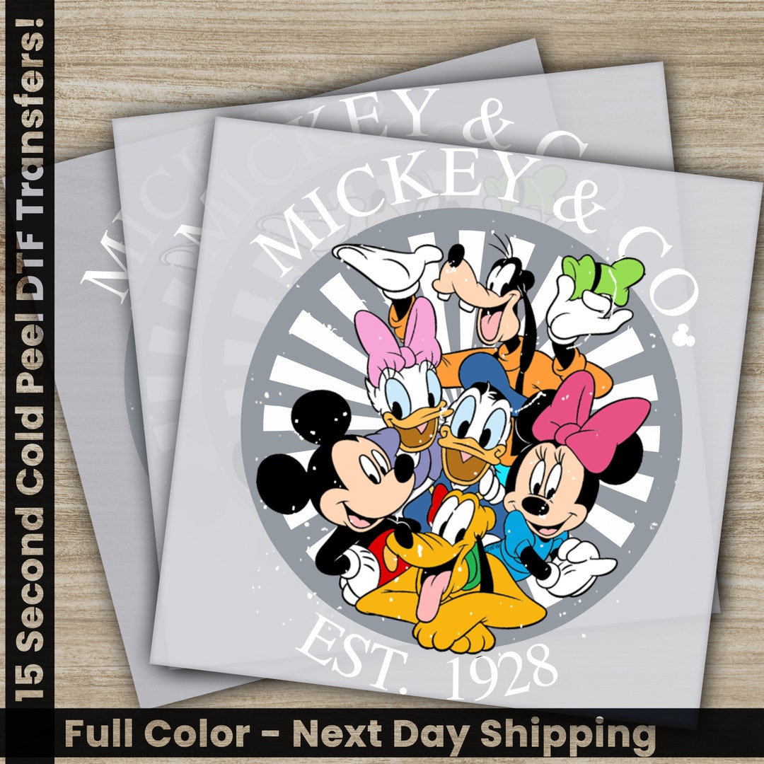 Mickey and Friends, Disney Transfers, Ready to Press, Personalized DTF ...