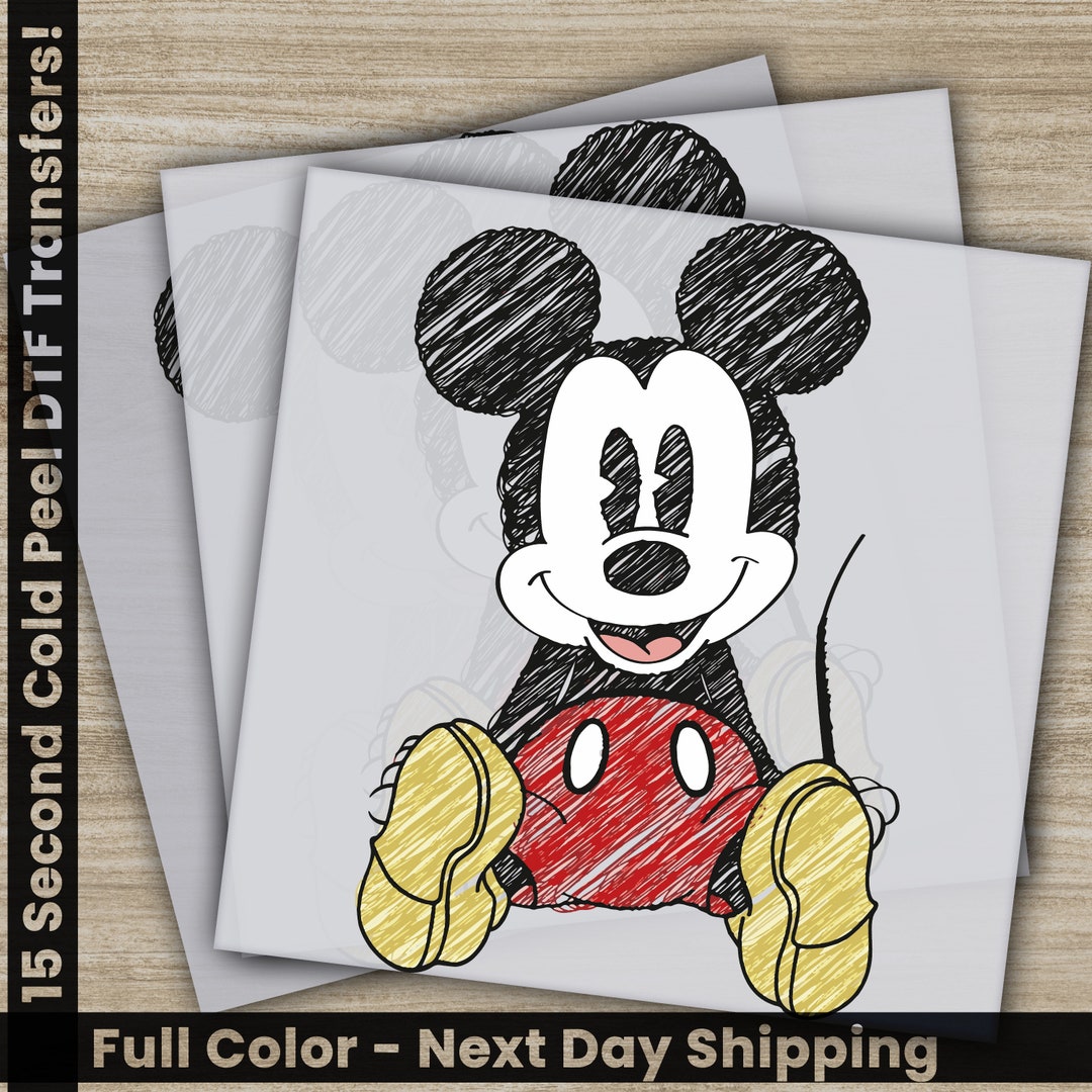 Mickey, Colored Pencil, Disney Transfers, Ready to Press, Personalized ...