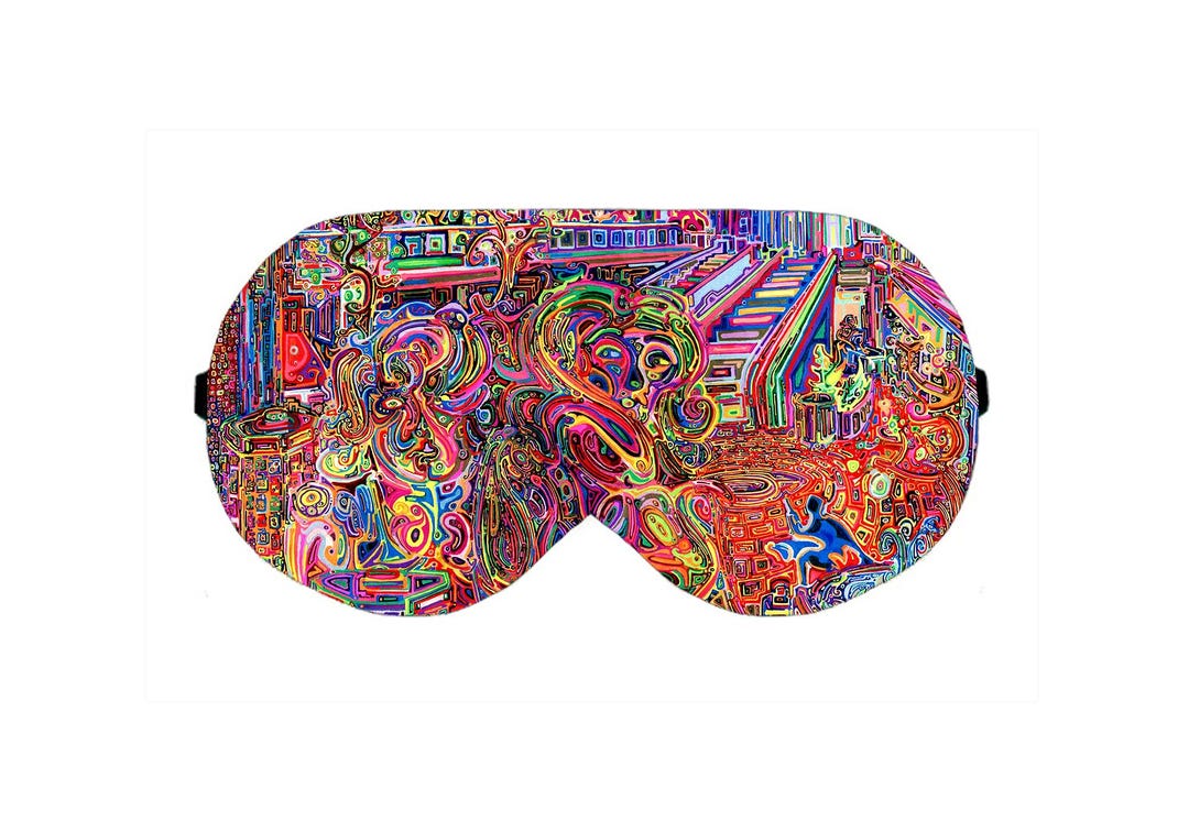 Psychedelic Design Pattern Eye Eyes Sleep Sleeping Face Mask Blindfold ...