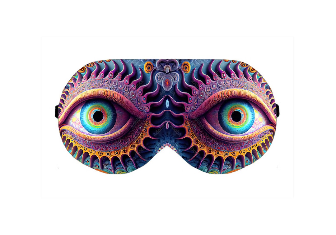 Psychedelic Art Eyes Eye Sleep Sleeping Sleepy Face Mask Blindfold ...