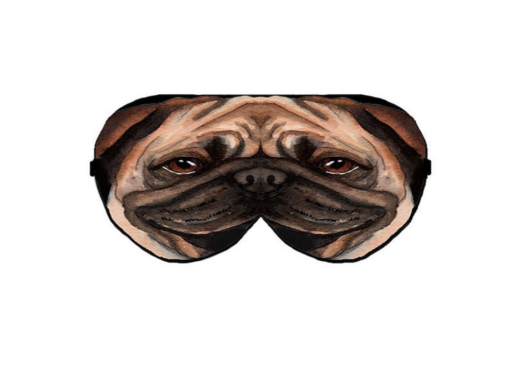 Pug Dog Face Eye Sleep Sleeping Mask Blindfold Eyes Pillow Slumber ...