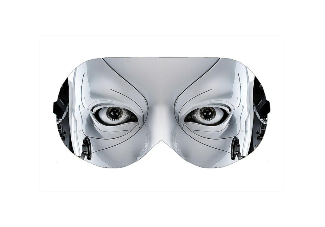 AI Humanoid Cyborg Female Robot Face Eye Sleep Sleeping Mask Blindfold ...