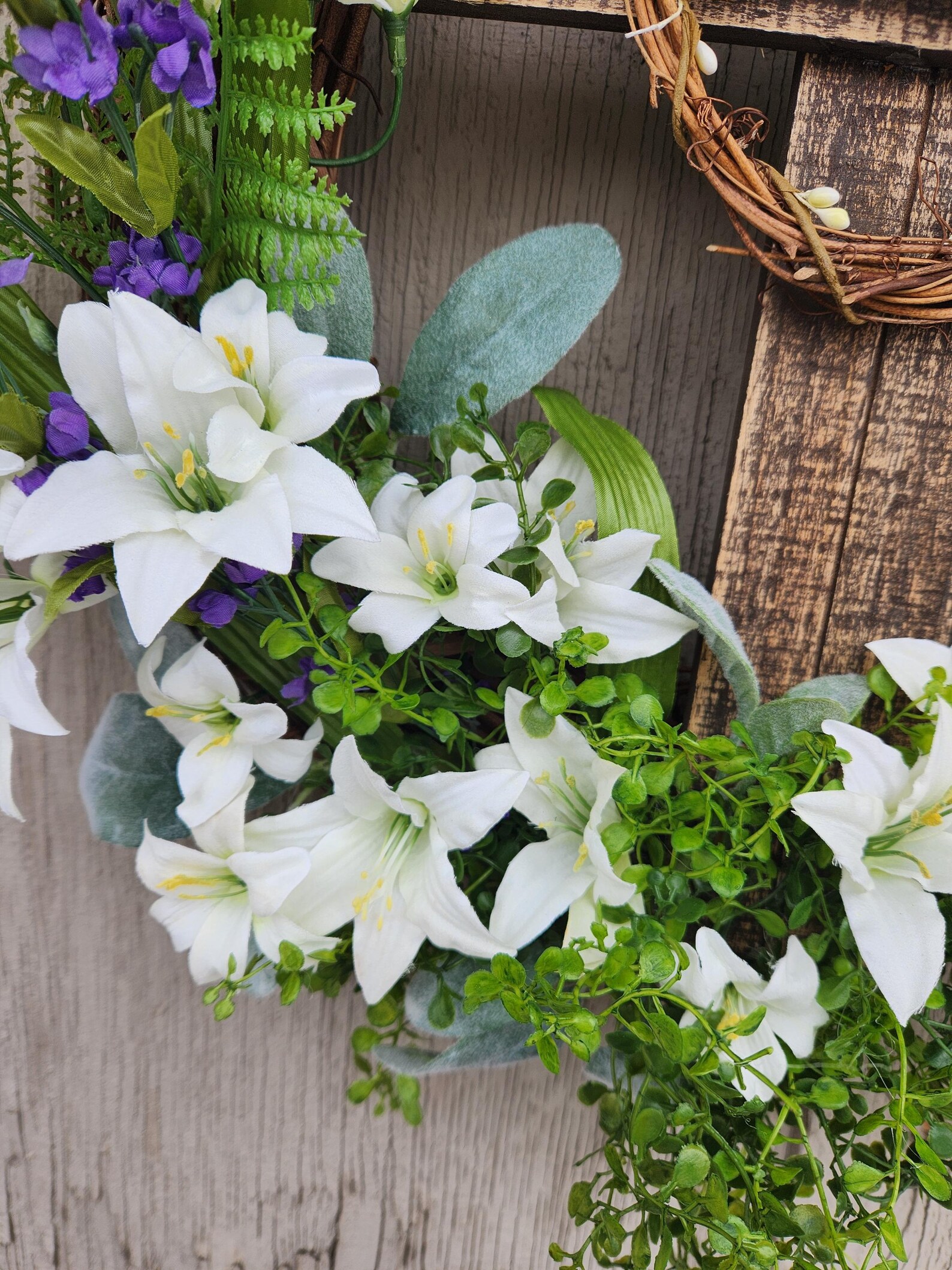 He is Risen Easter Wreath, Christian Wreath, Religious Wreath, Cross ...