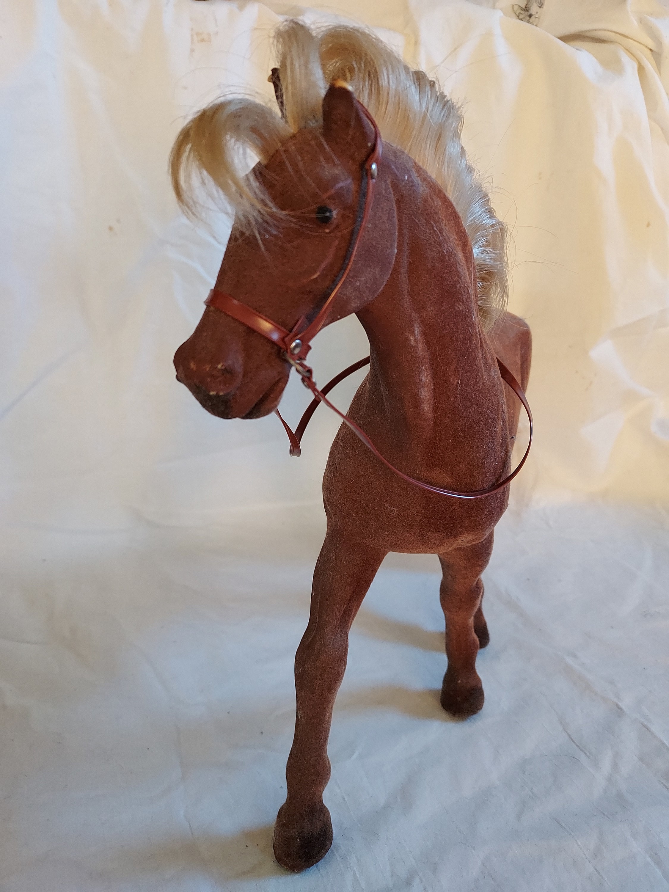 Rare Flocked Model Horse, Vintage 1960s Steha Leiha From West Germany ...