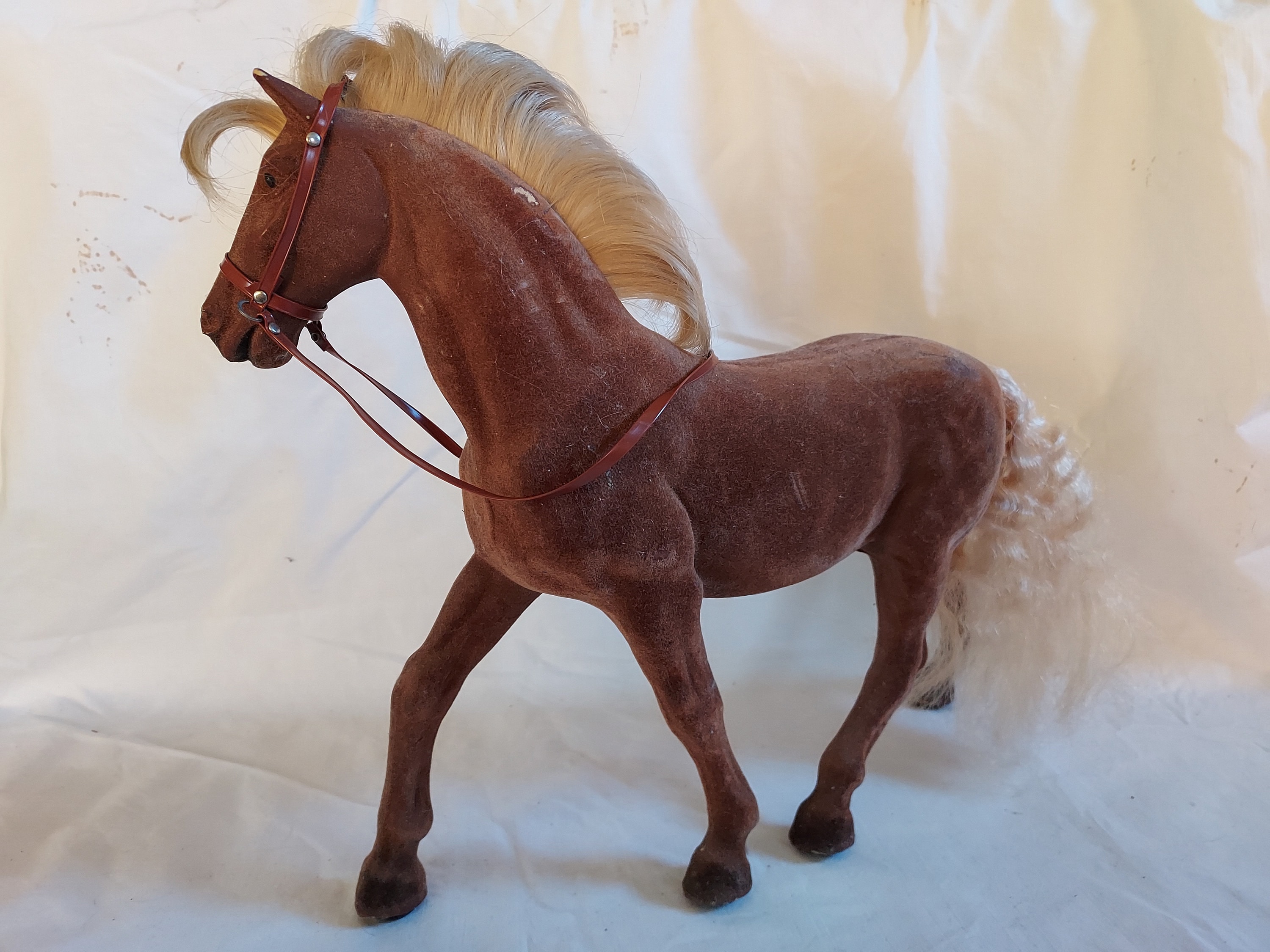 Rare Flocked Model Horse, Vintage 1960s Steha Leiha From West Germany ...