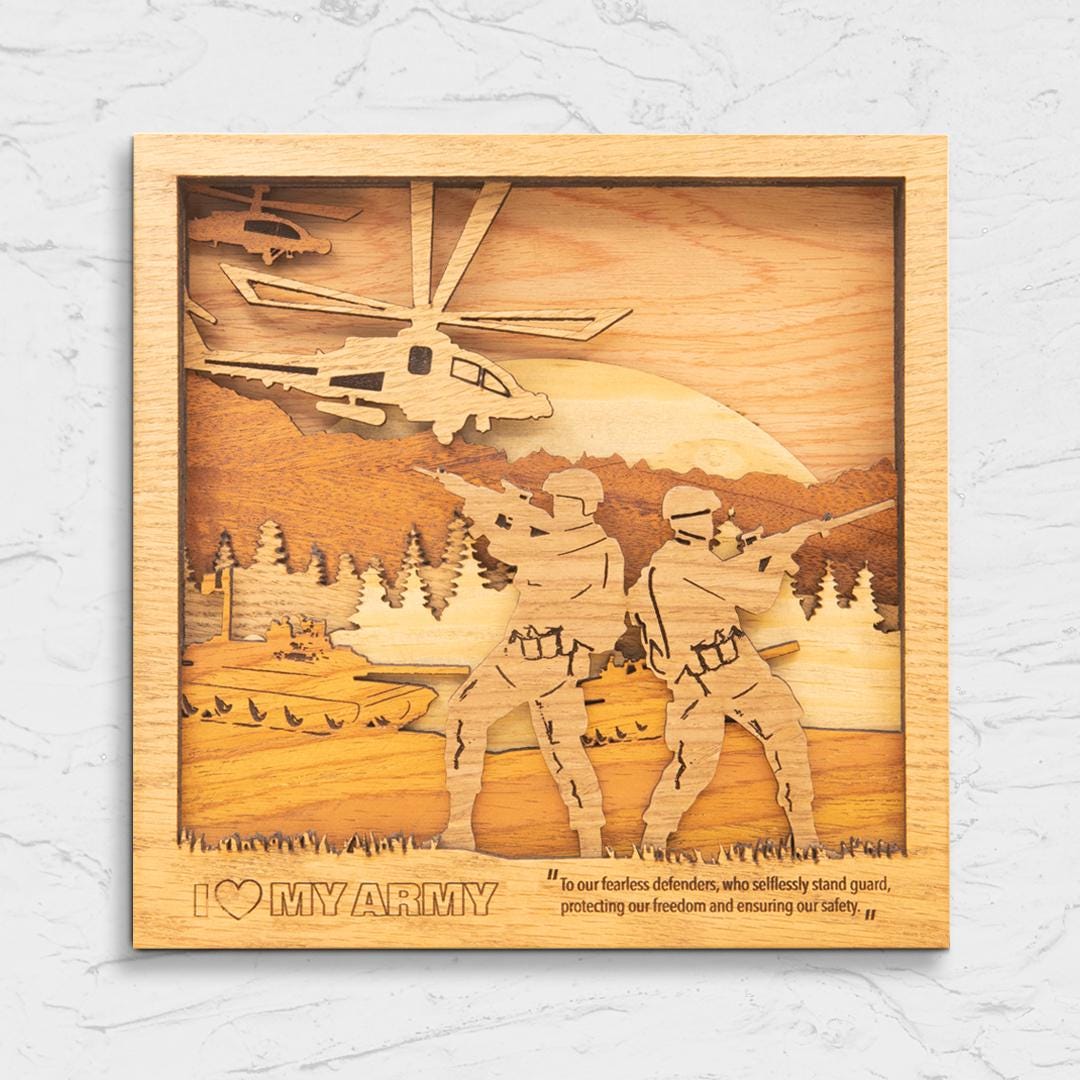 3D Battlefield | Army Veteran Military Wall Decor | Custom Housewarming ...