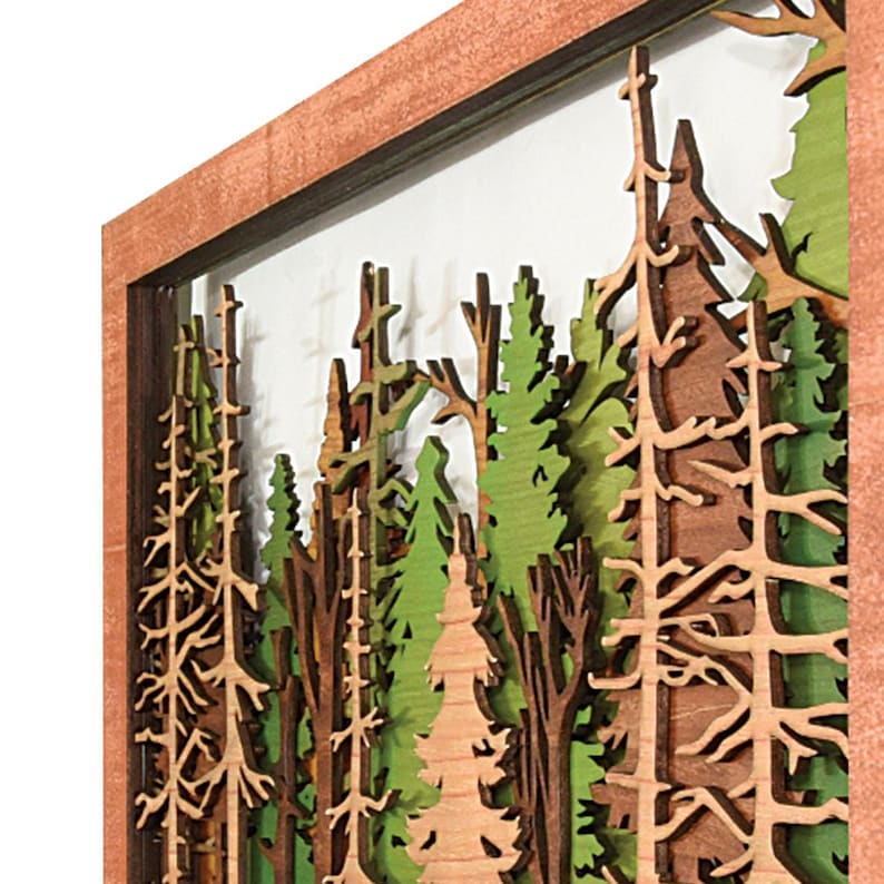 Wild Forest Summer Edition - Handmade Rustic Large Wooden Wall Art for ...