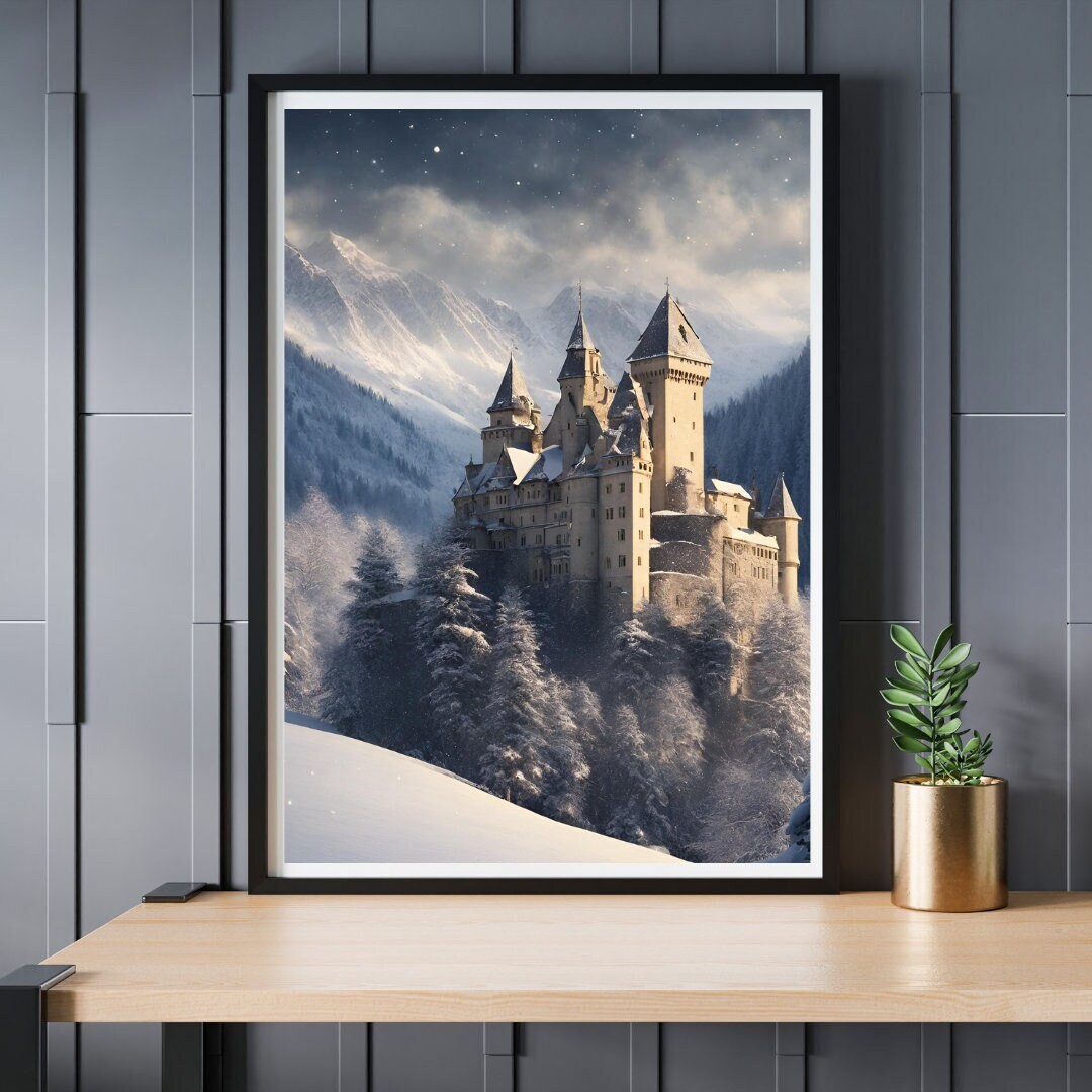 Seven High Quality Castle Designs, Digital Castle Artwork, Medieval ...