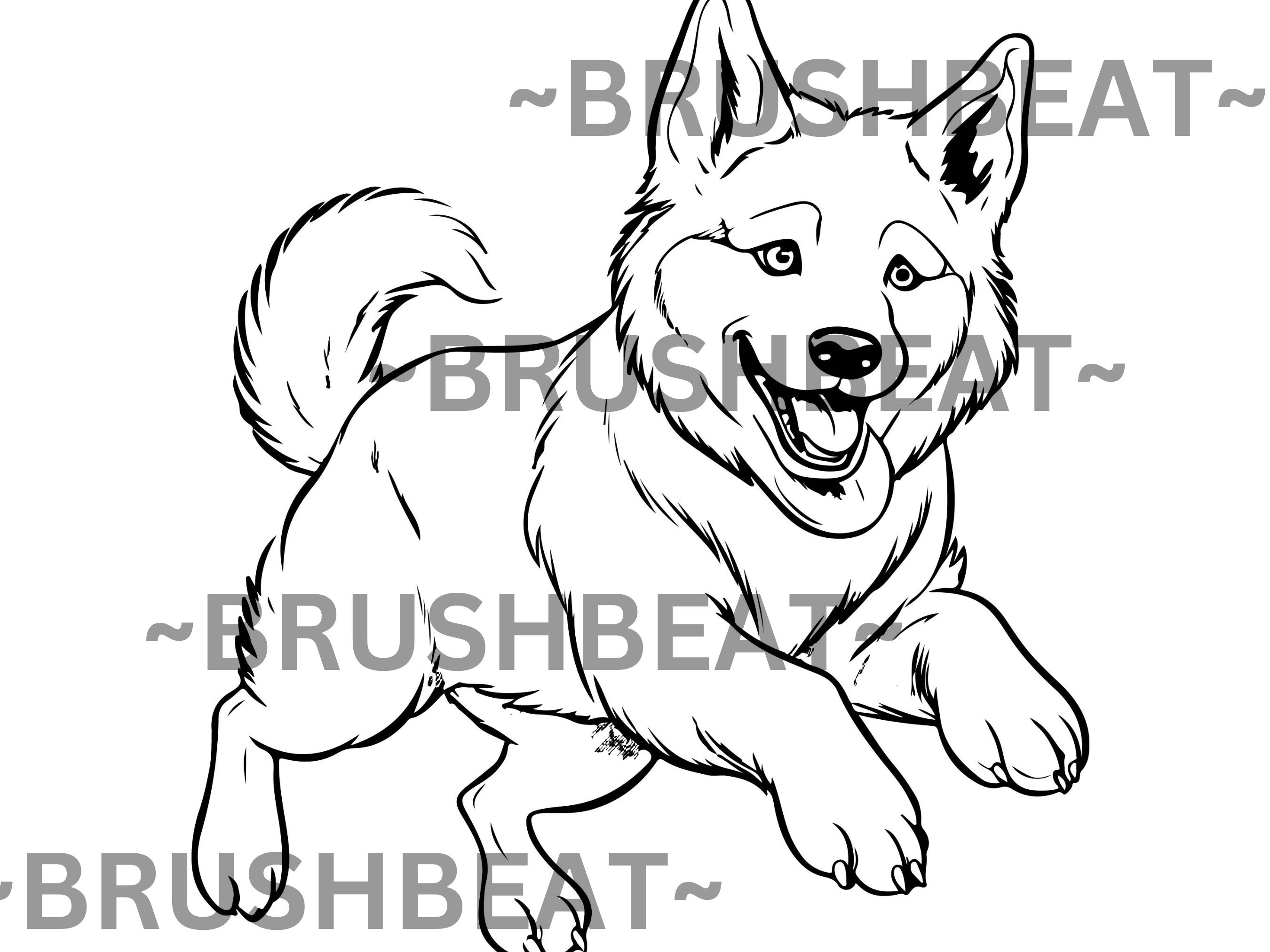 Siberian Husky Dog Coloring Book for Kids | 30 Printable Pages ...