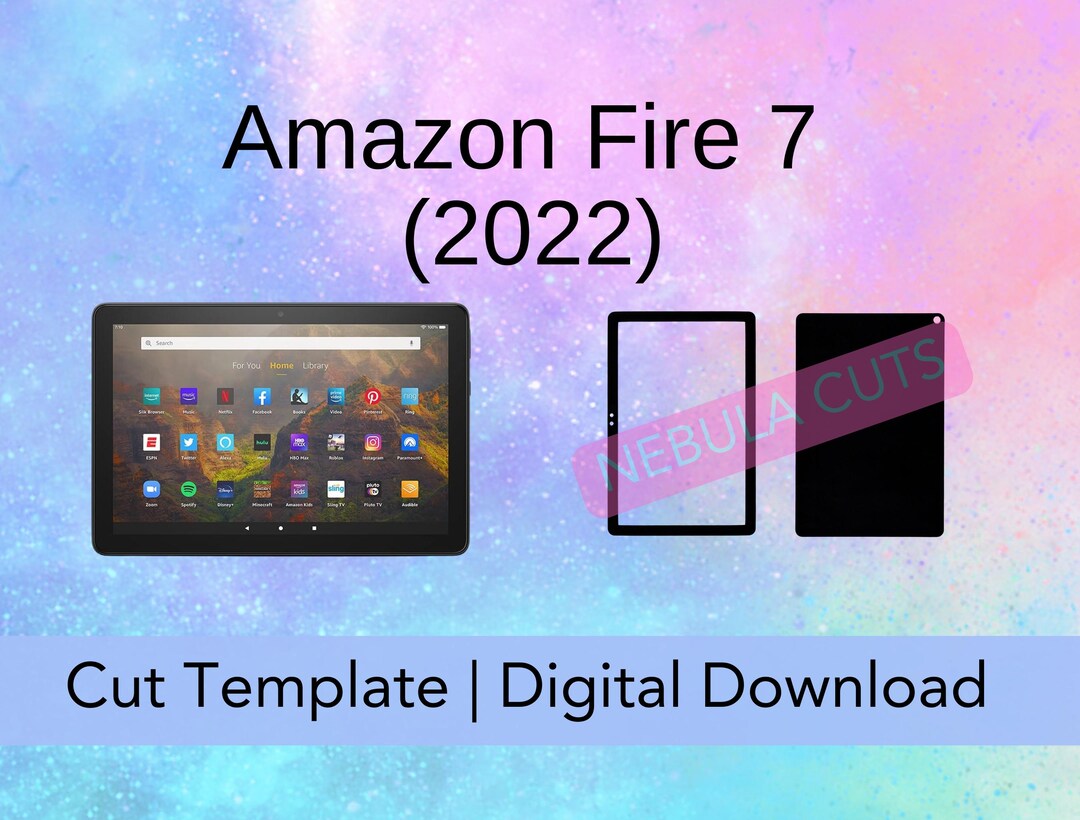 Amazon Fire 7 2022 Tablet Skin/decal Template Digital Download for ...