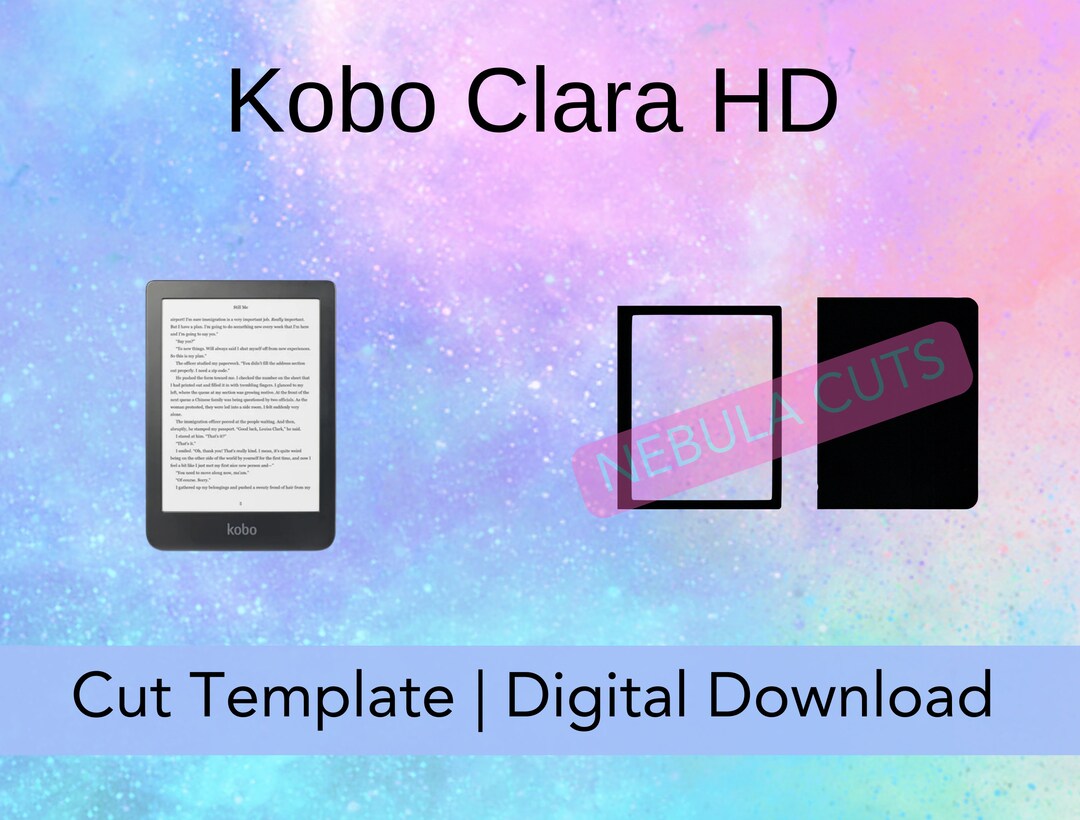 Kobo Clara Hd Ereader Skin Decal Template Digital Download For Cricut