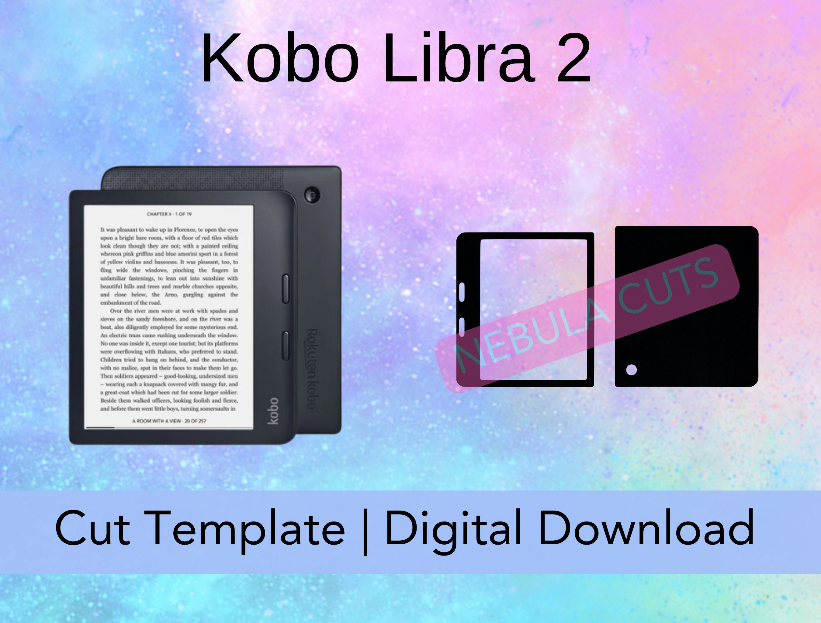 Kobo Libra 2 Ereader Skin/decal Template Digital Download for Cricut ...
