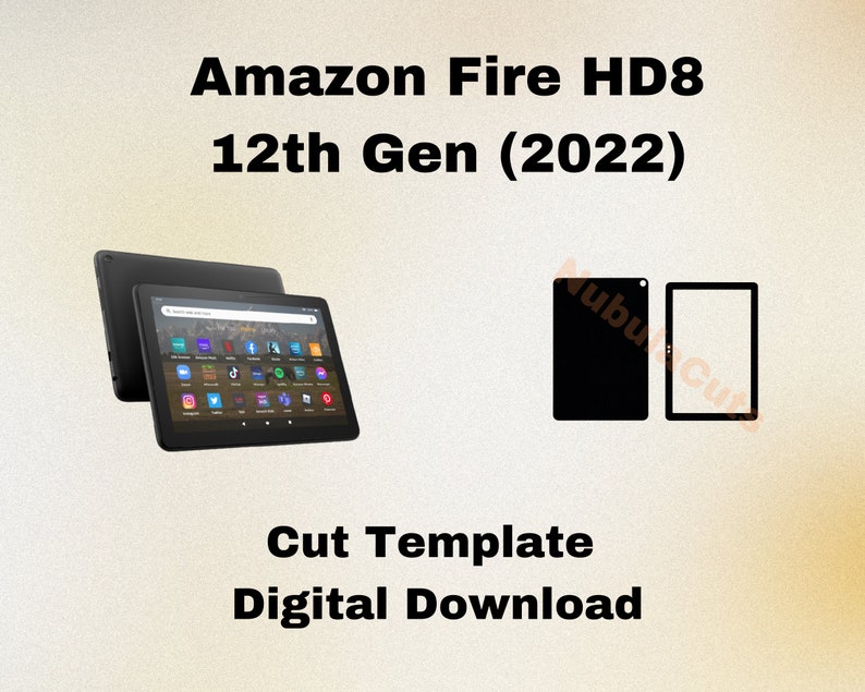 Amazon Fire HD 8 10th Gen 2020 Skin/decal Template Digital Download for ...