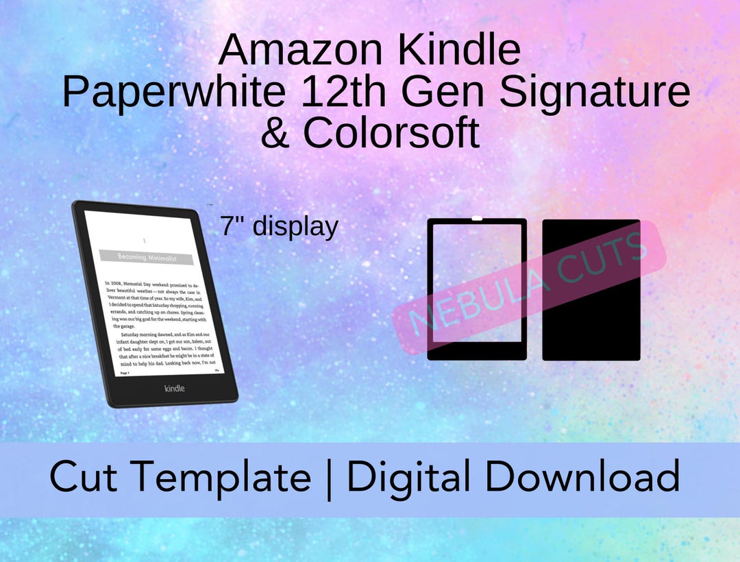 Amazon Kindle Paperwhite 12th & Colorsoft Skin/decal Template Digital ...