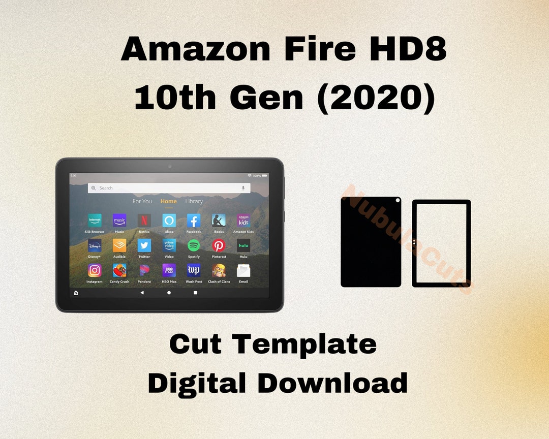 Amazon Fire HD 8 10th Gen (2020) Skin/decal Template Digital Download ...