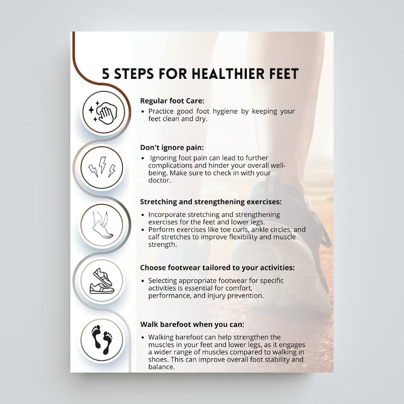 Foot Health Educational Flyer - Etsy