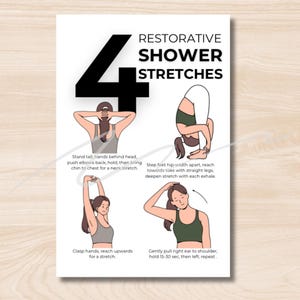 Shower Stretches Touch Point Tips CANVA TEMPLATE - Etsy