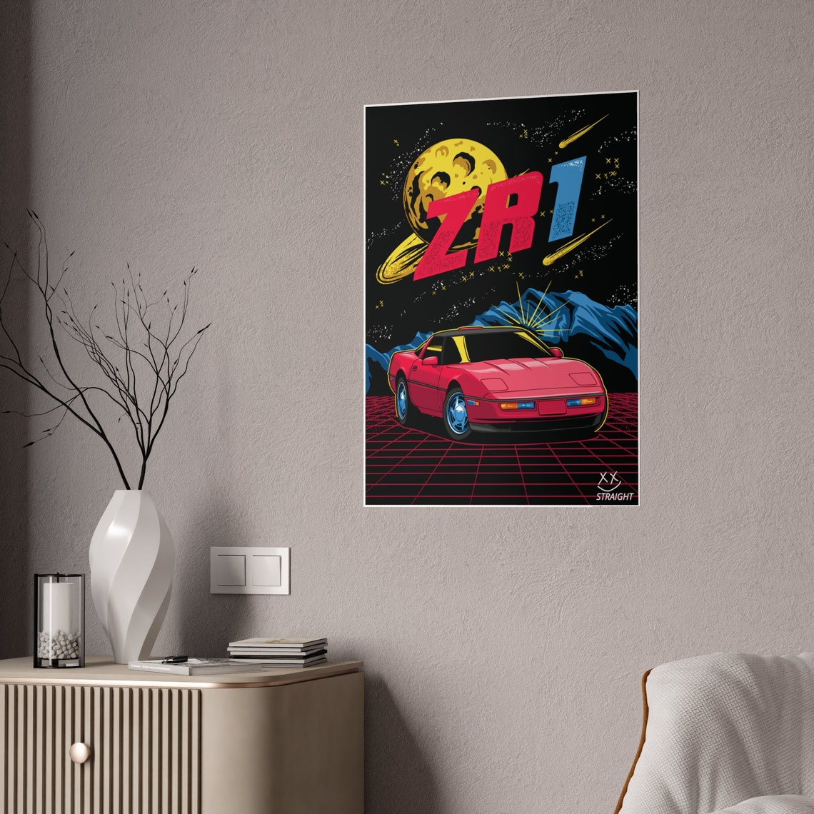 Straight C4 ZR1 Space Glossy Poster - Etsy