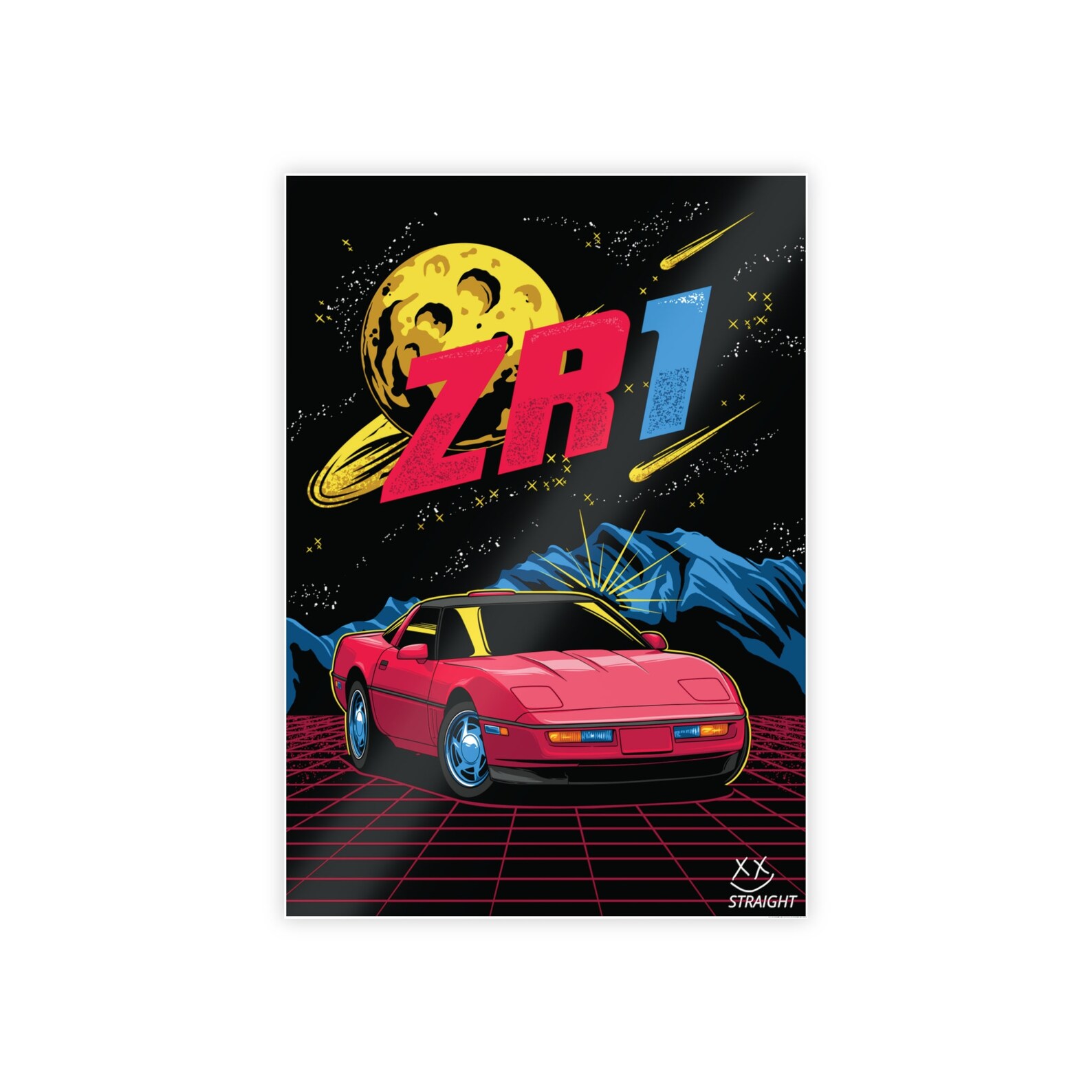Straight - C4 ZR1 Space Glossy Poster - Etsy