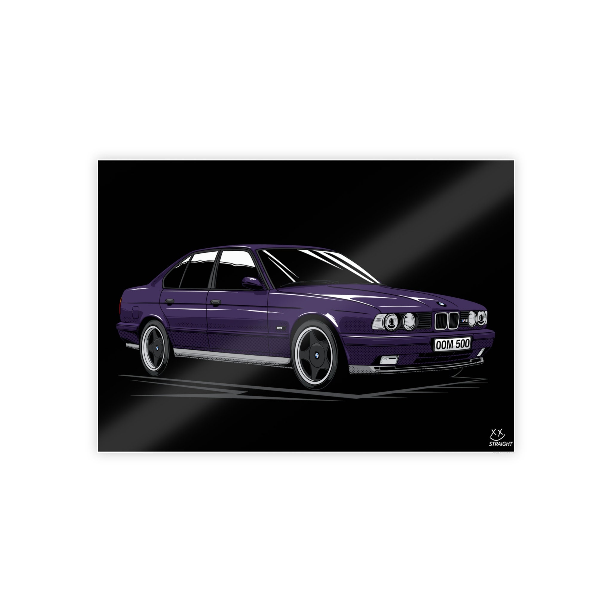 Straight BMW E34 M5 OOM-500 Poster - Etsy