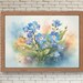 Forget-me-nots Painting Print Watercolor Forget-me-nots Painting Floral ...