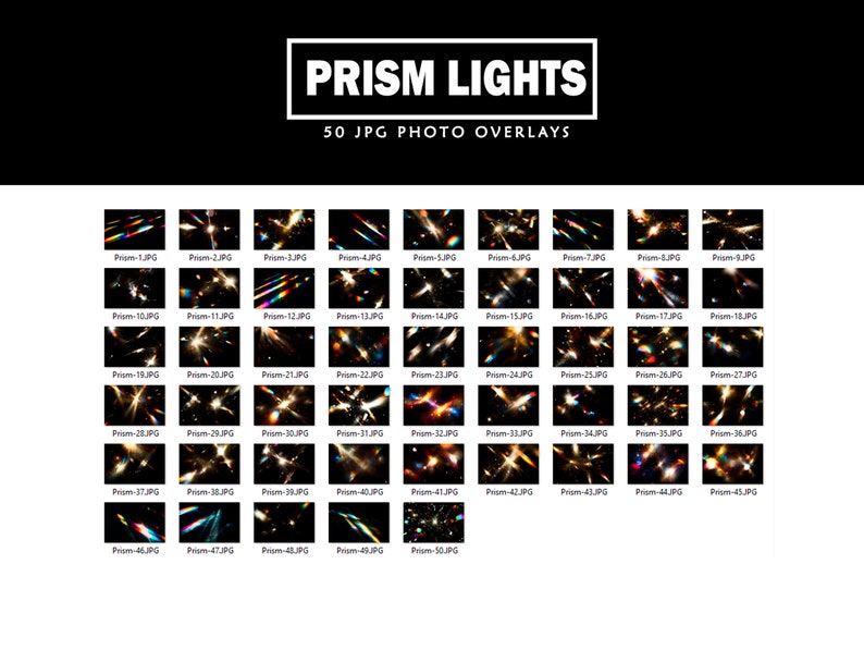 Prism Light Leak Overlays Photoshop Light Effects Crystal Summer ...