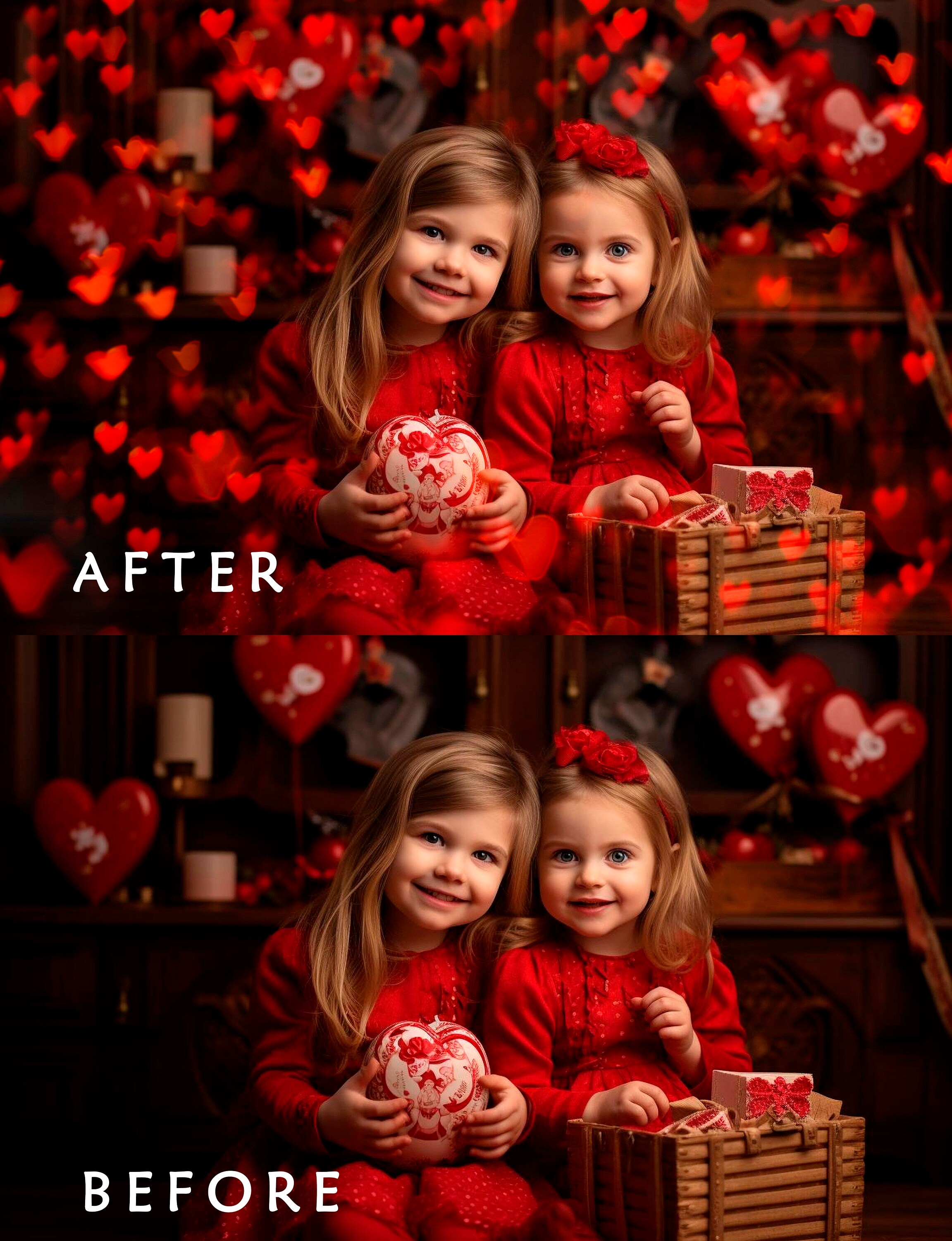 Valentines Heart Bokeh Photo Overlays for Photographers Creative ...