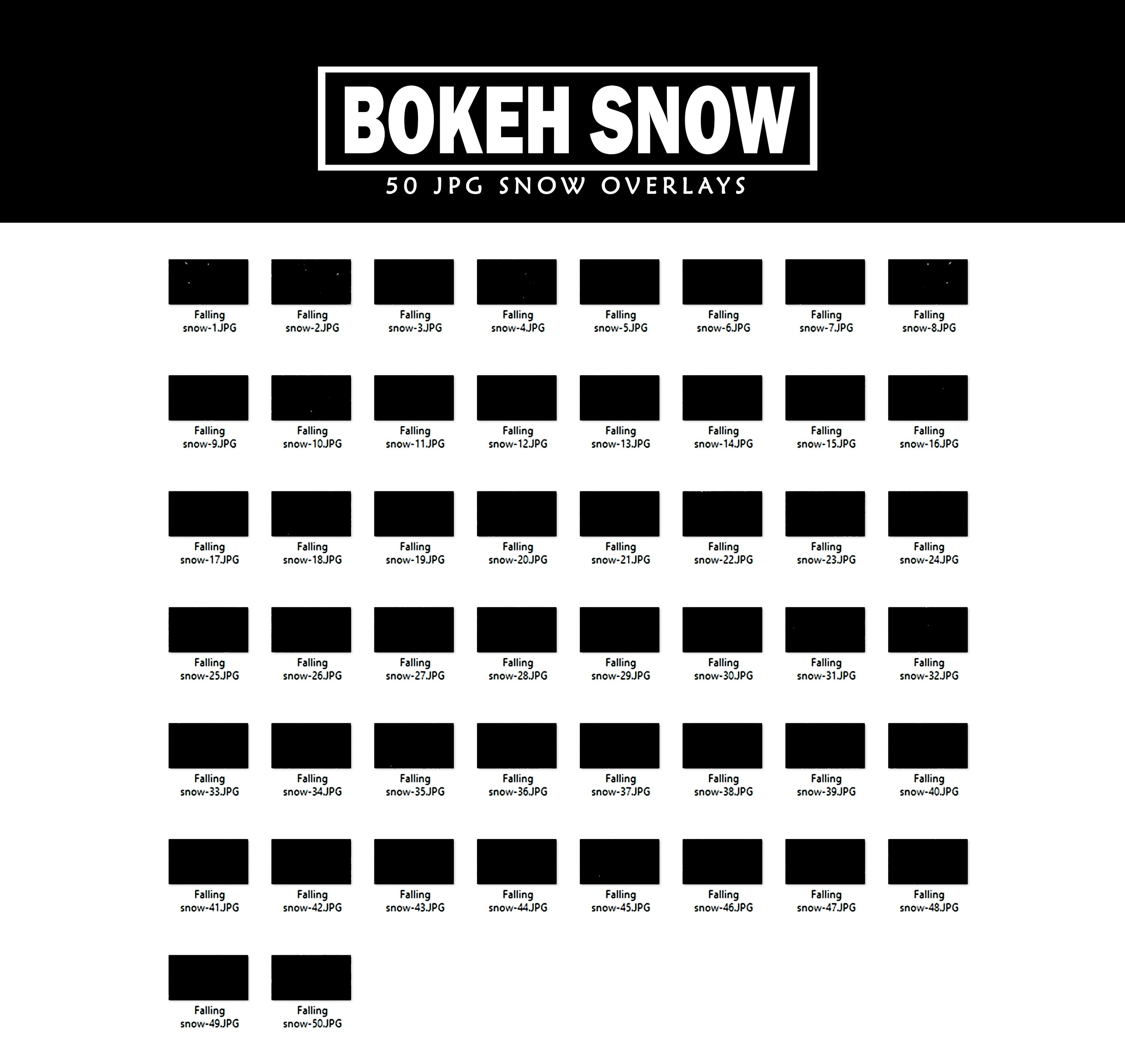 Realistic Snow Overlays Bokeh Falling Snow Backdrops Winter Photoshop ...