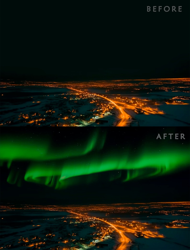 Northern Lights Overlays Aurora Photoshop Overlays Photo Editing ...