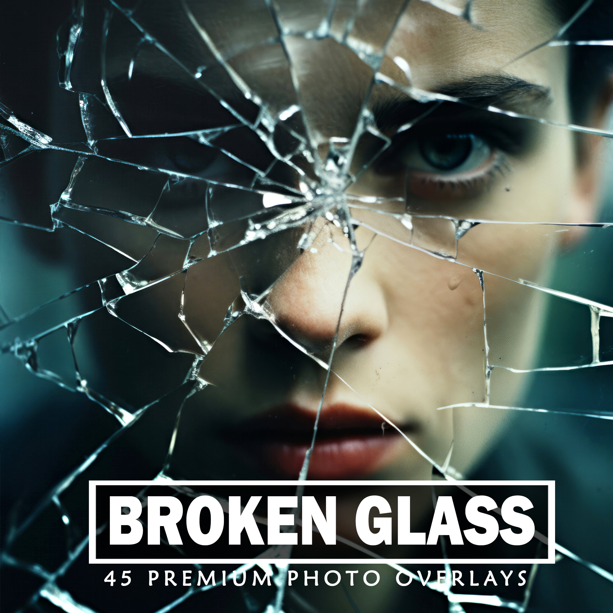 Realistic Broken Glass Photoshop Overlays Shattere Glass Overlays ...