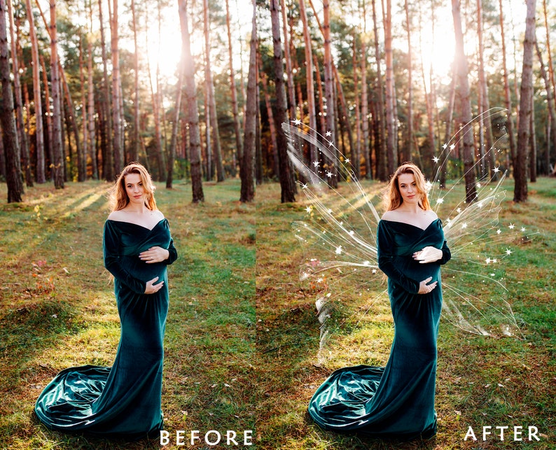 Fairy Wings Overlays Photoshop Overlays Magic Layers Digital Backdrop ...