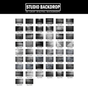 50 GRAY STUDIO BACKDROPS Portrait Background Grunge Studio Overlays ...