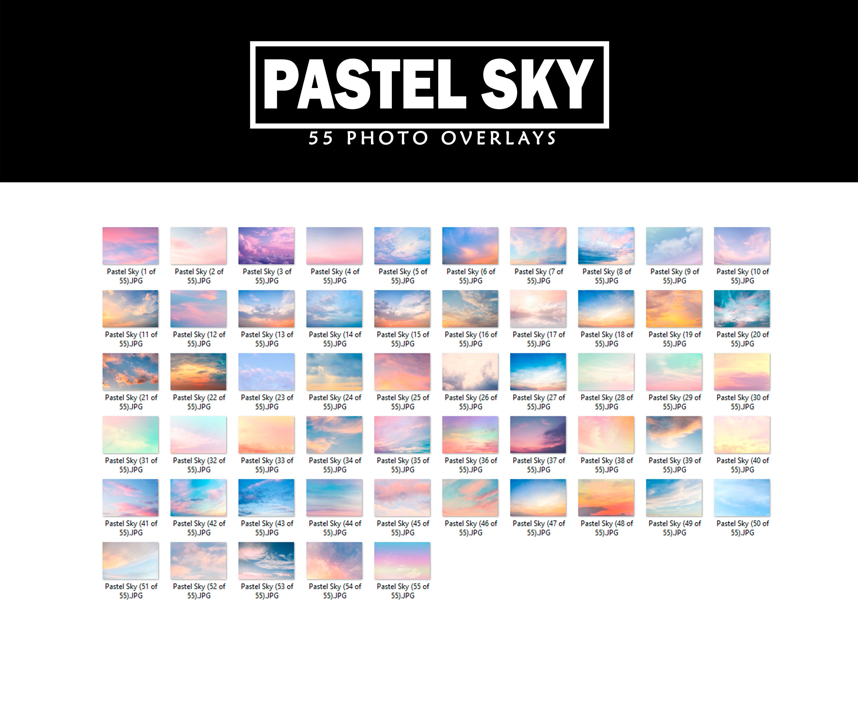 Pastel Sky Overlays Backdrops Realistic Sky Photoshop Nature Sky ...