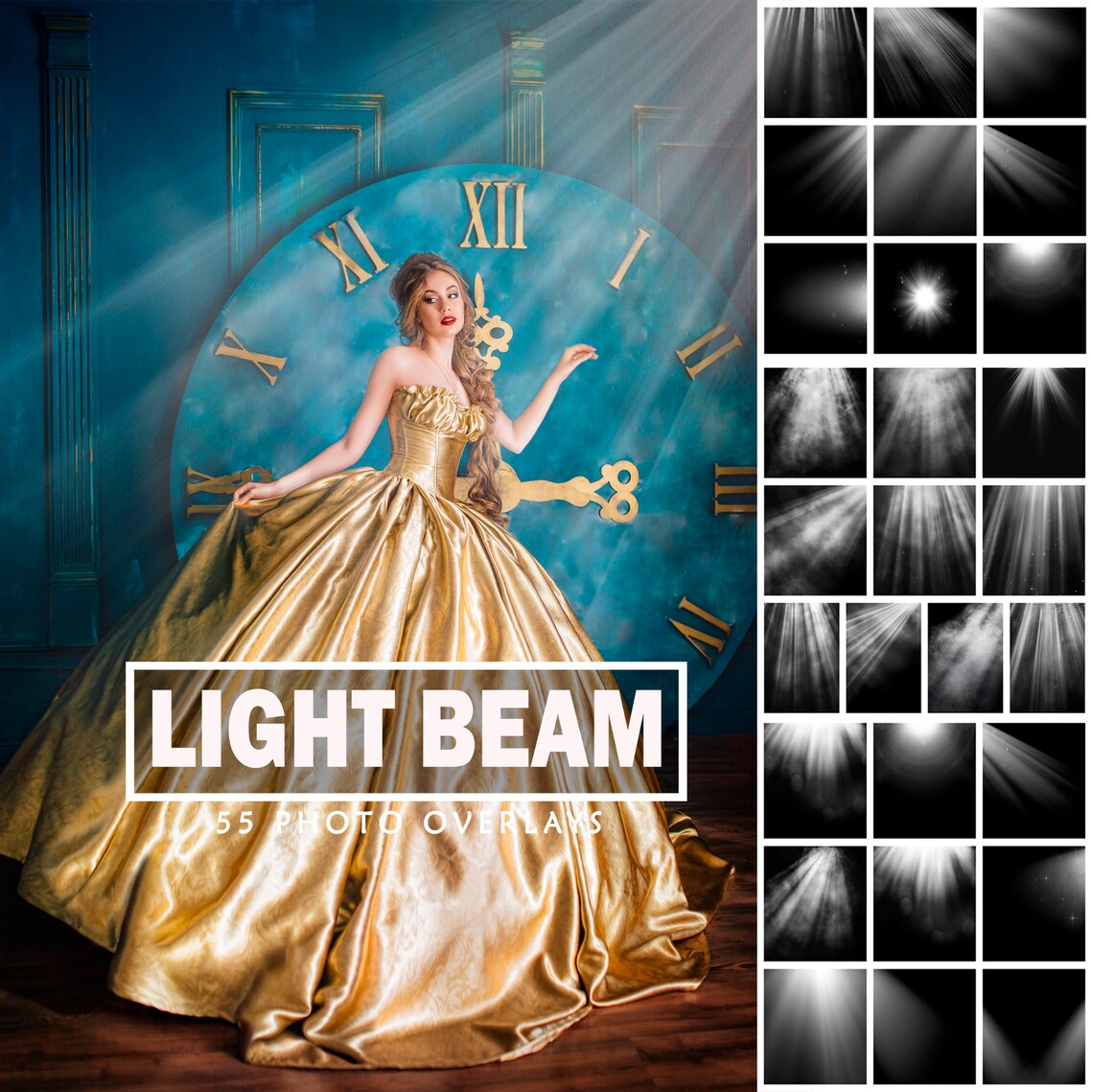Light Beam Overlays Realistic Light Overlays Photoshop Sun Overlays ...