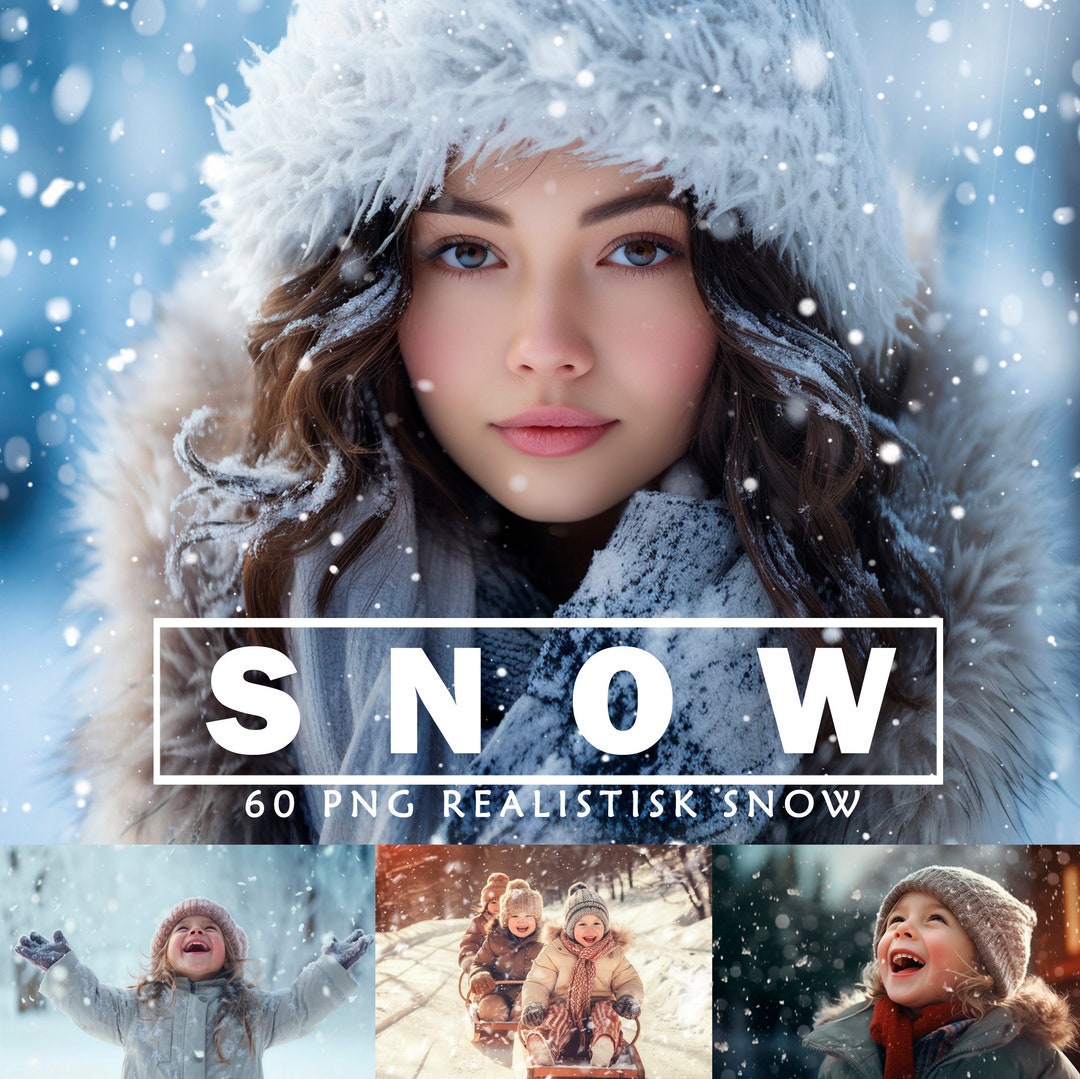 60 Realistic Snow Overlays PNG Falling Snow Backdrops Winter Photoshop ...