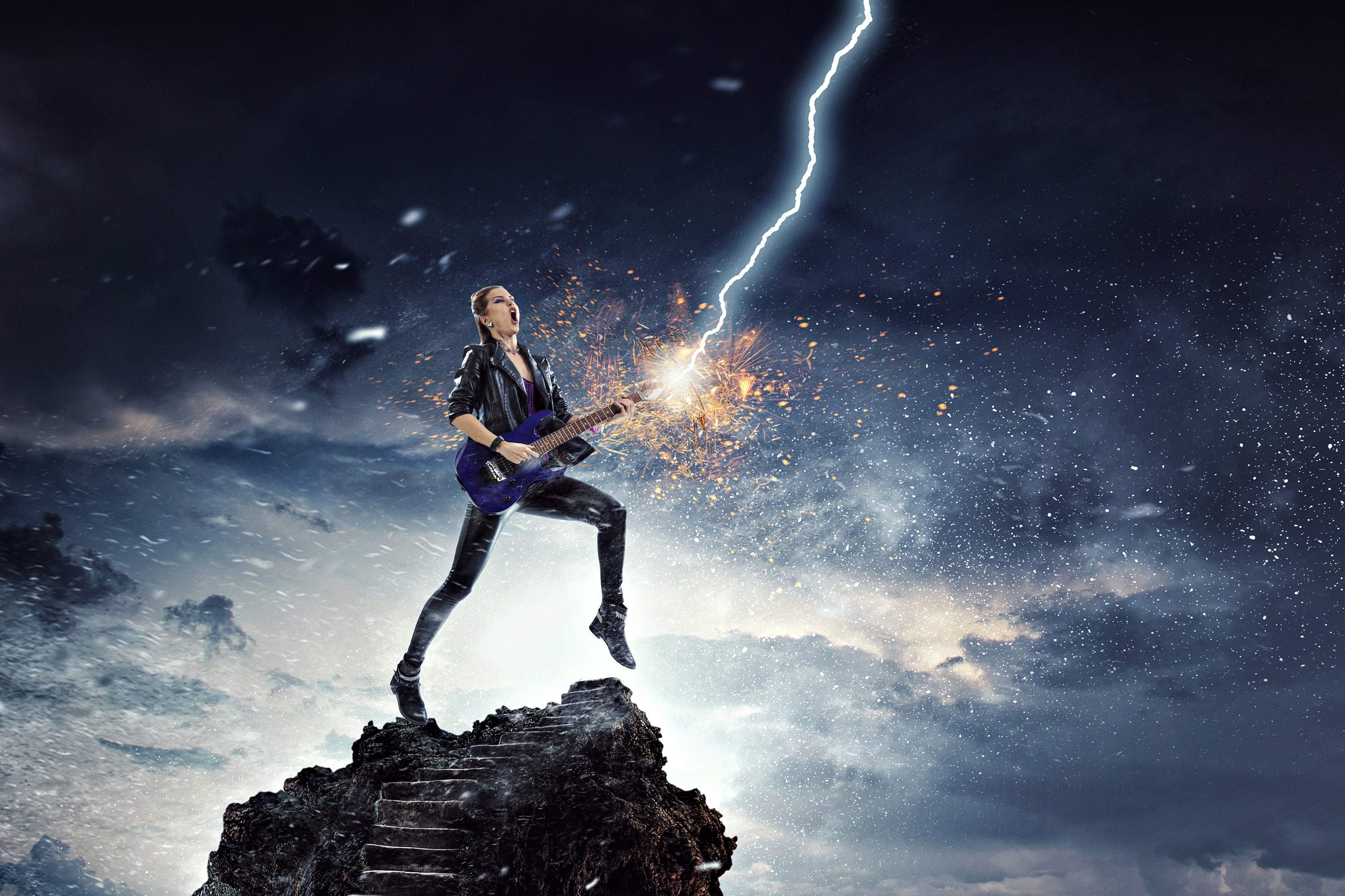 Lightning Overlay Realistic Thunderstorm Photoshop Lightning Overlays ...