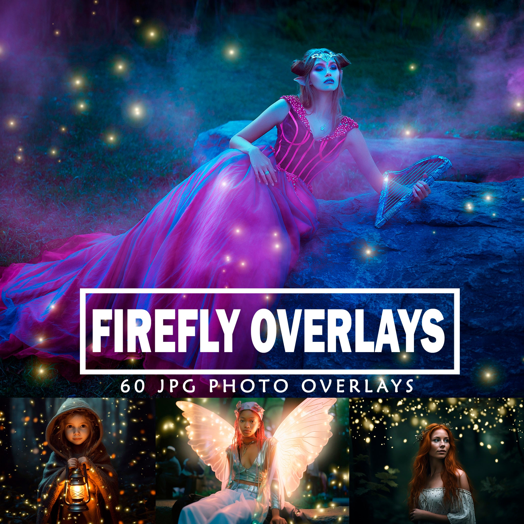 Firefly Overlays Starlights Fairy Butterfly Photo Overlays Photoshop ...