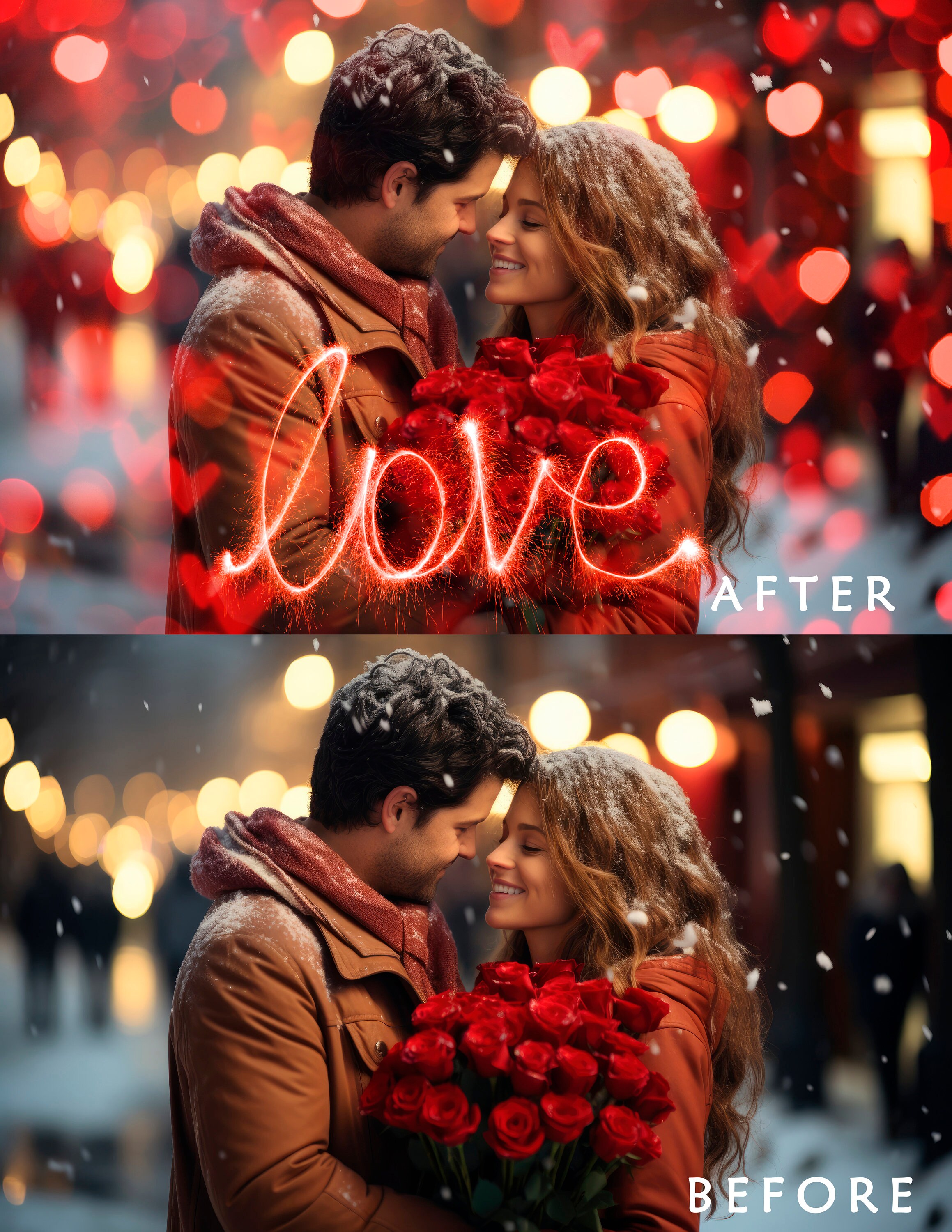 Valentines Heart Bokeh Photo Overlays for Photographers Creative ...
