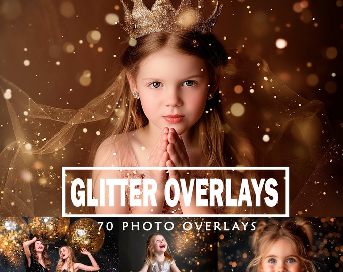 70 Glitter Overlays Photoshop Glitter Digital Backdrops Party Gold ...