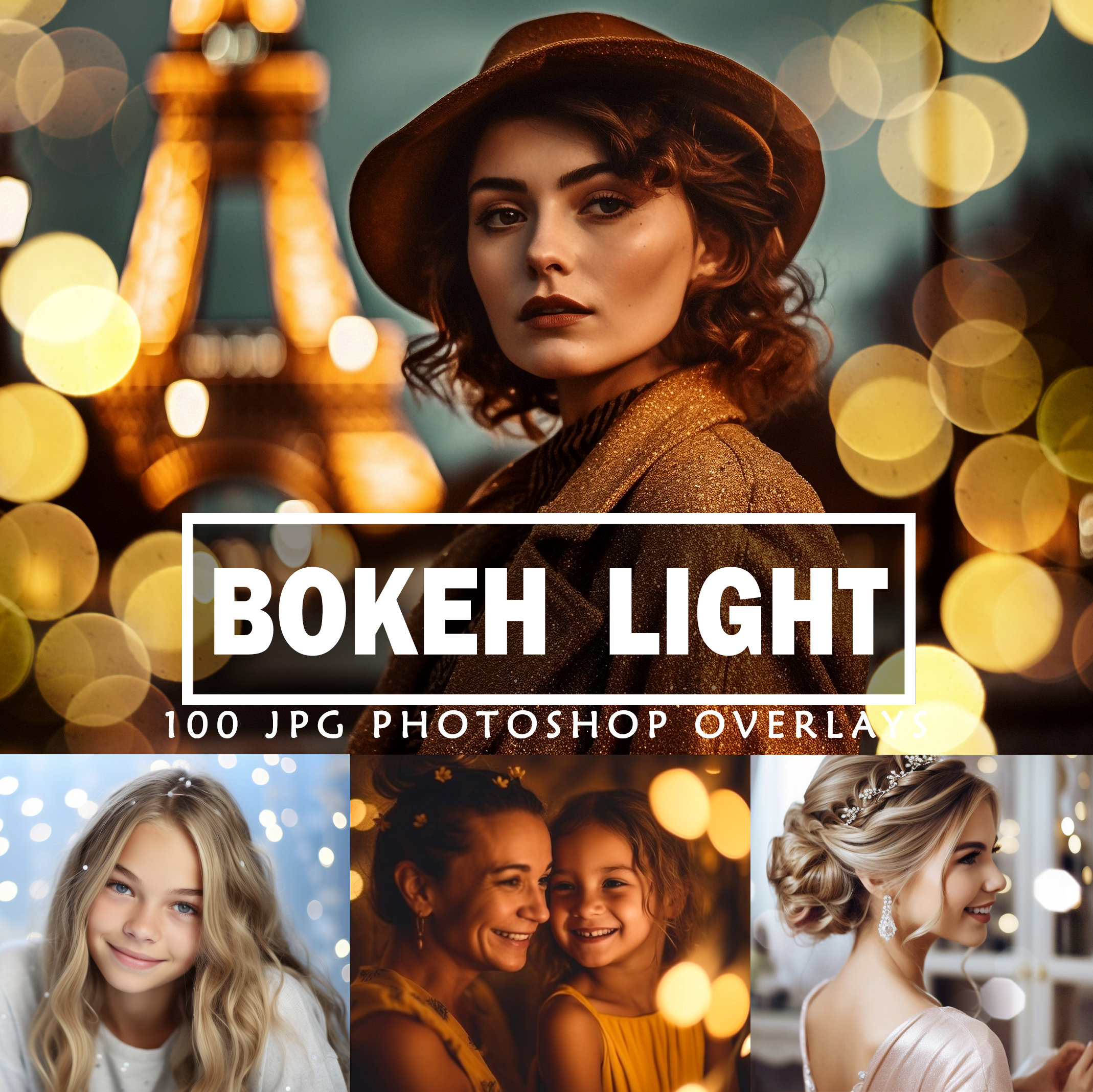 Bokeh Overlay for Photoshop Editing Sparkle Overlays Light Bokeh ...